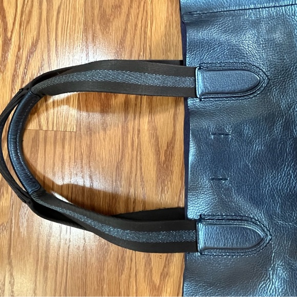 Coach | Bags | Coach Metallic Blue Large Leather Tote | Poshmark
